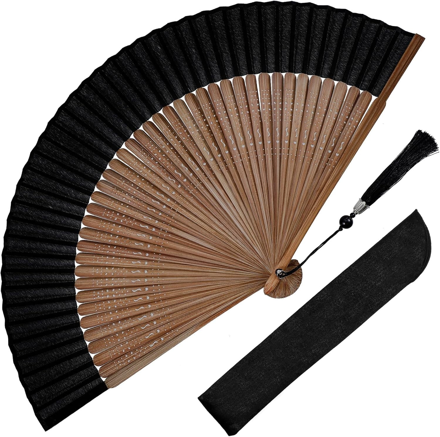 GlobaShun Folding Hand Fan, Hand Fans for Women Foldable Nylon-Cloth ...