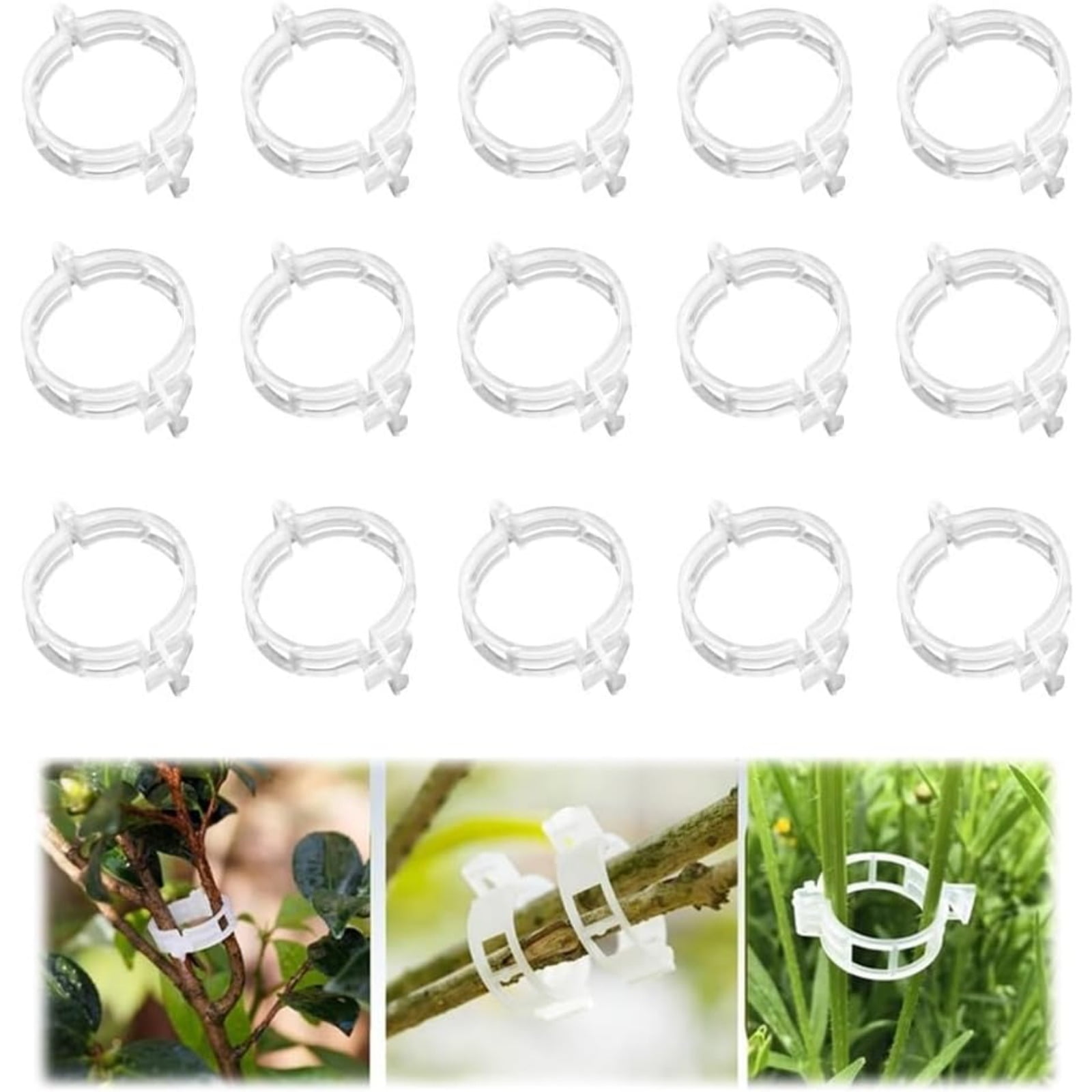 GlobaShun Secured Plastic Plant Clip, 2025 New Plant Support Clips ...