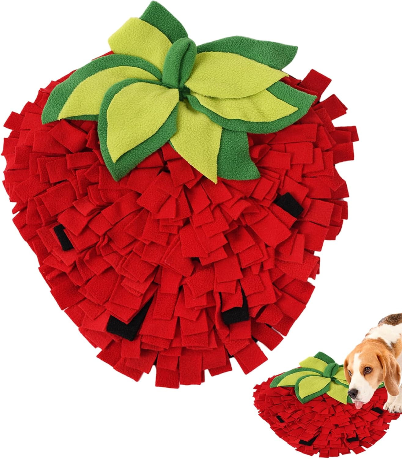 GlobaShun Snuffle Mat 18x14 in Non Slip Strawberry Dog Sniffing Mat ...