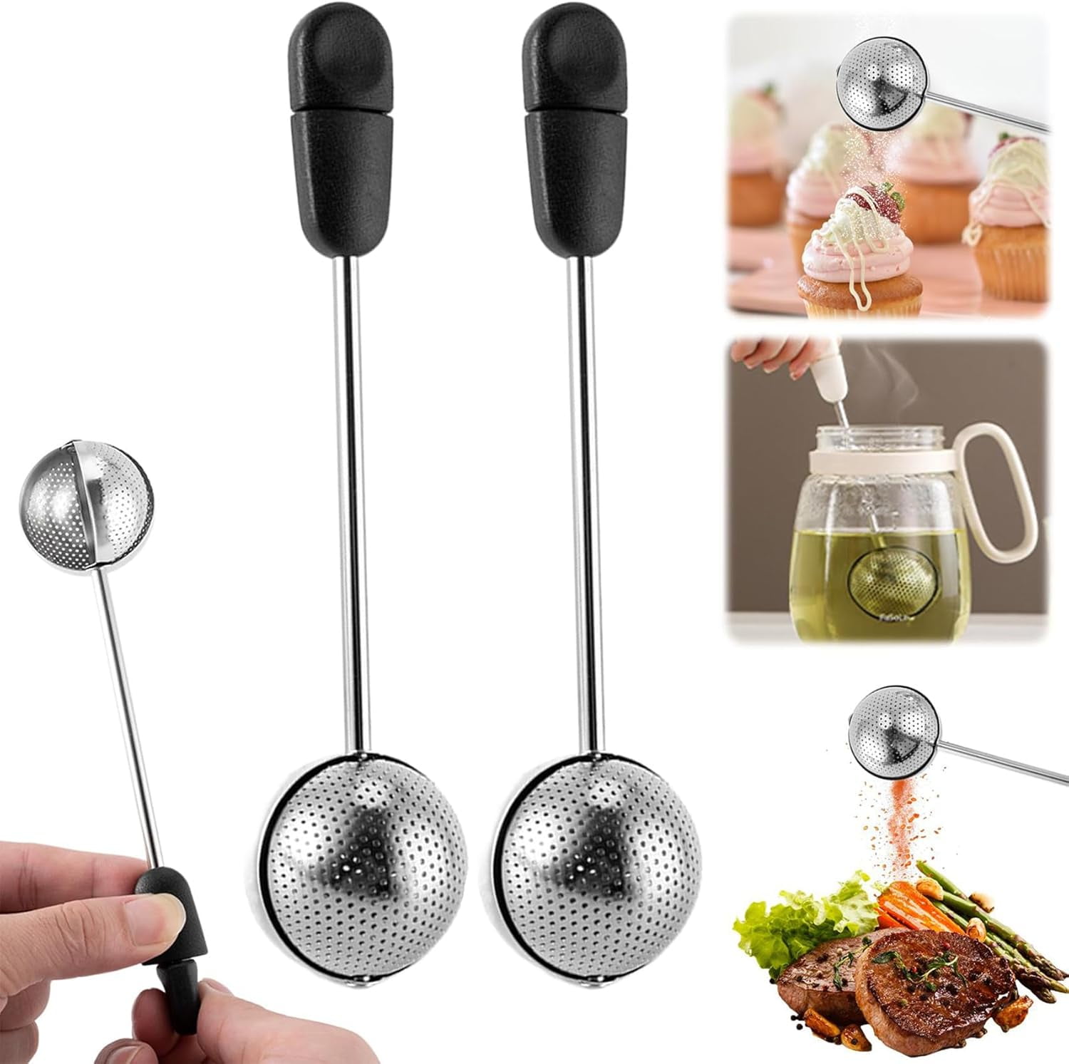 GlobaShun Tea Strainers for Loose Tea, 2025 New Stainless Steel Tea ...