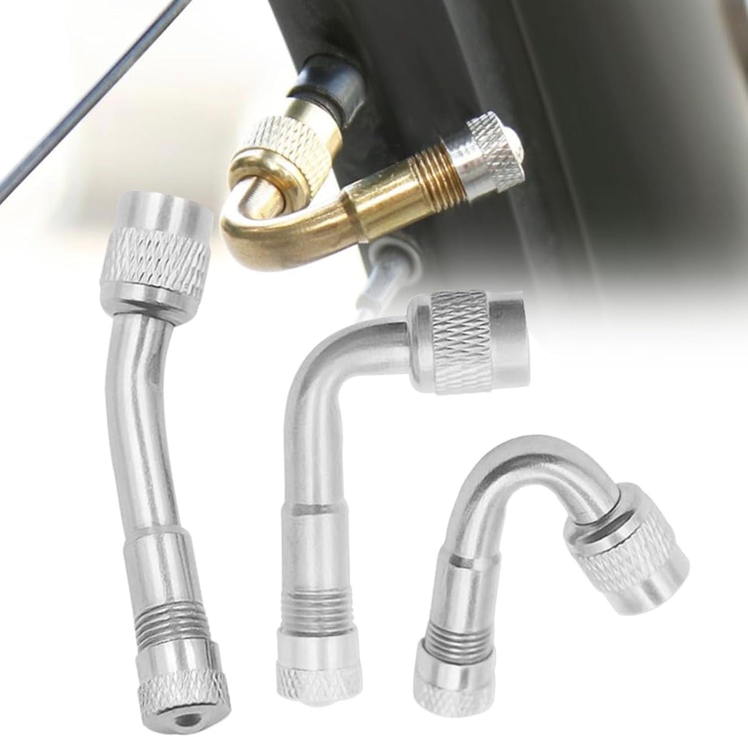 GlobaShun Tire Valve Extension, Multi-Function Pure Brass Inflatable ...