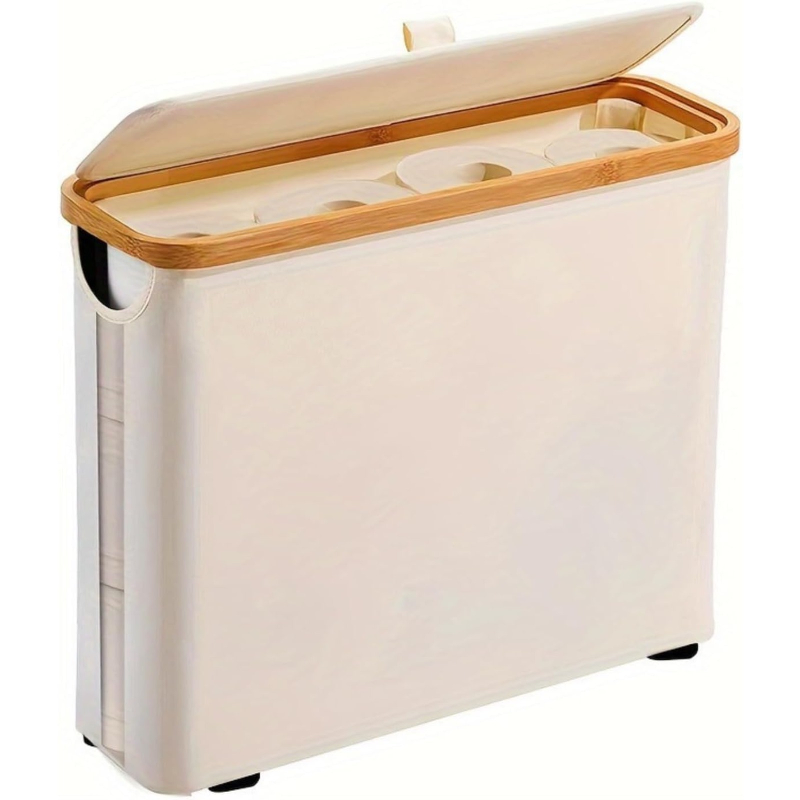 GlobaShun Toilet Paper Storage Basket with Lid, Collapsible Toilet ...