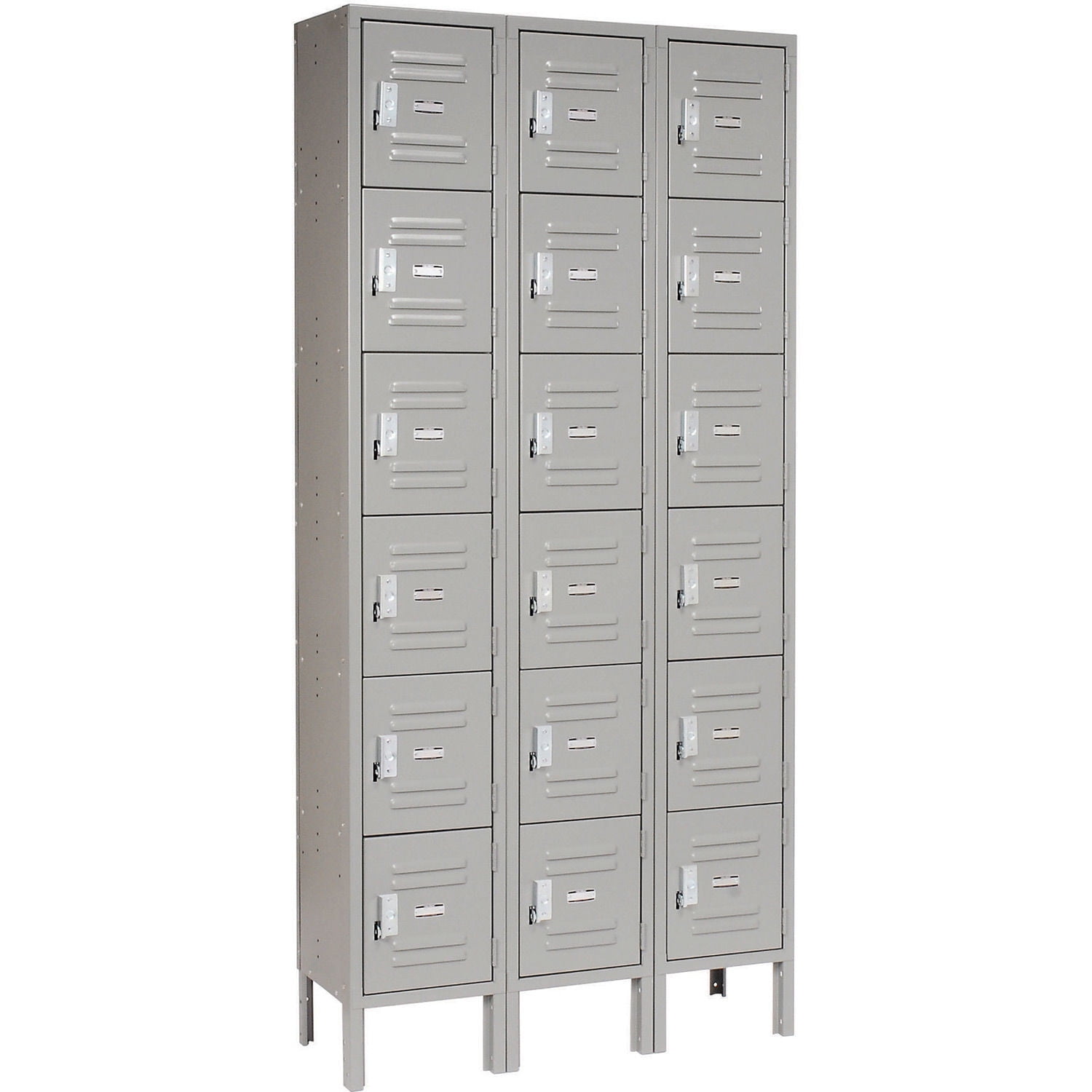 Six Tier Locker, 12x12,x12, 18 Door, Ready To Assemble, Gray - Walmart.com