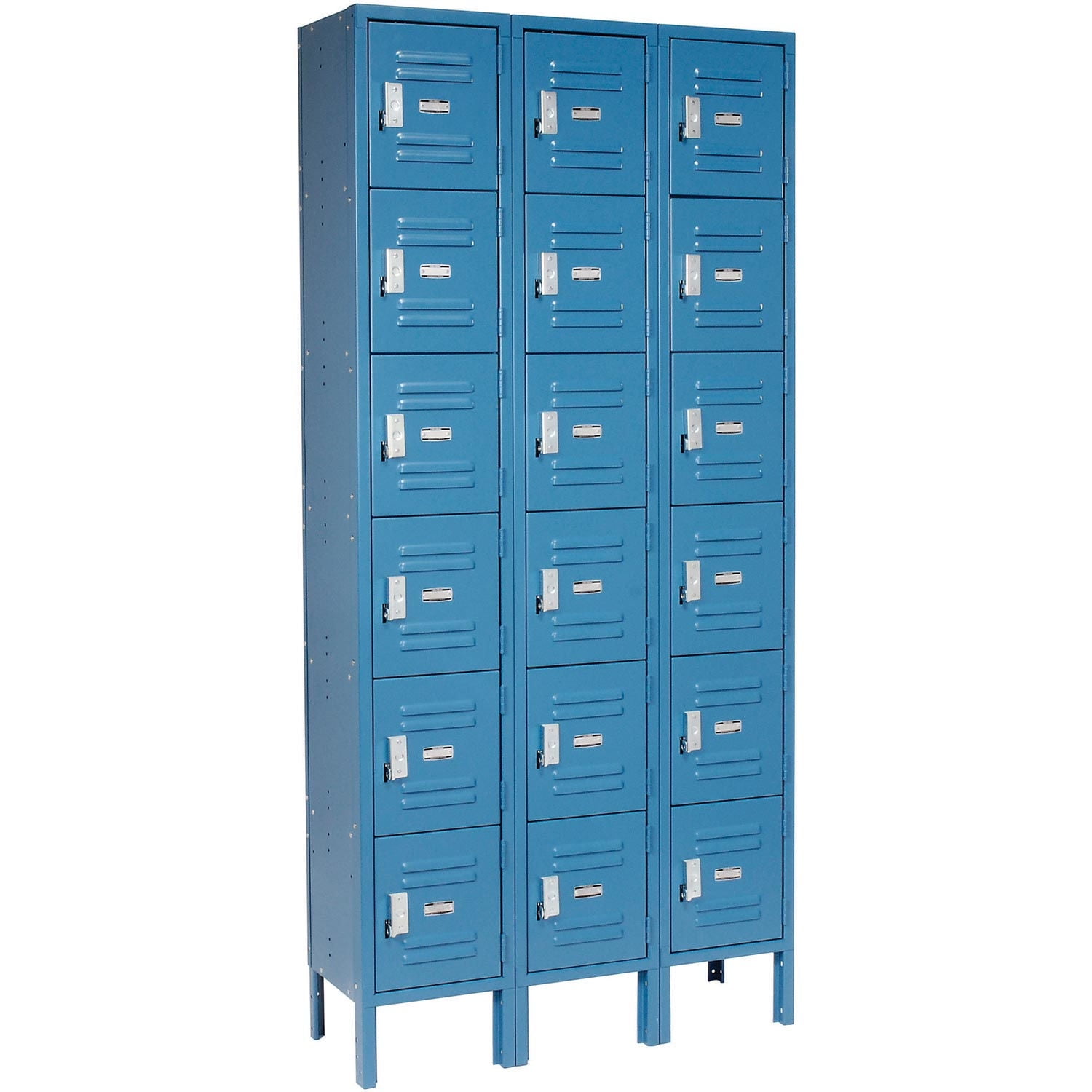 Six Tier Locker, 12x18x12, 18 Door, Unassembled, Blue - Walmart.com