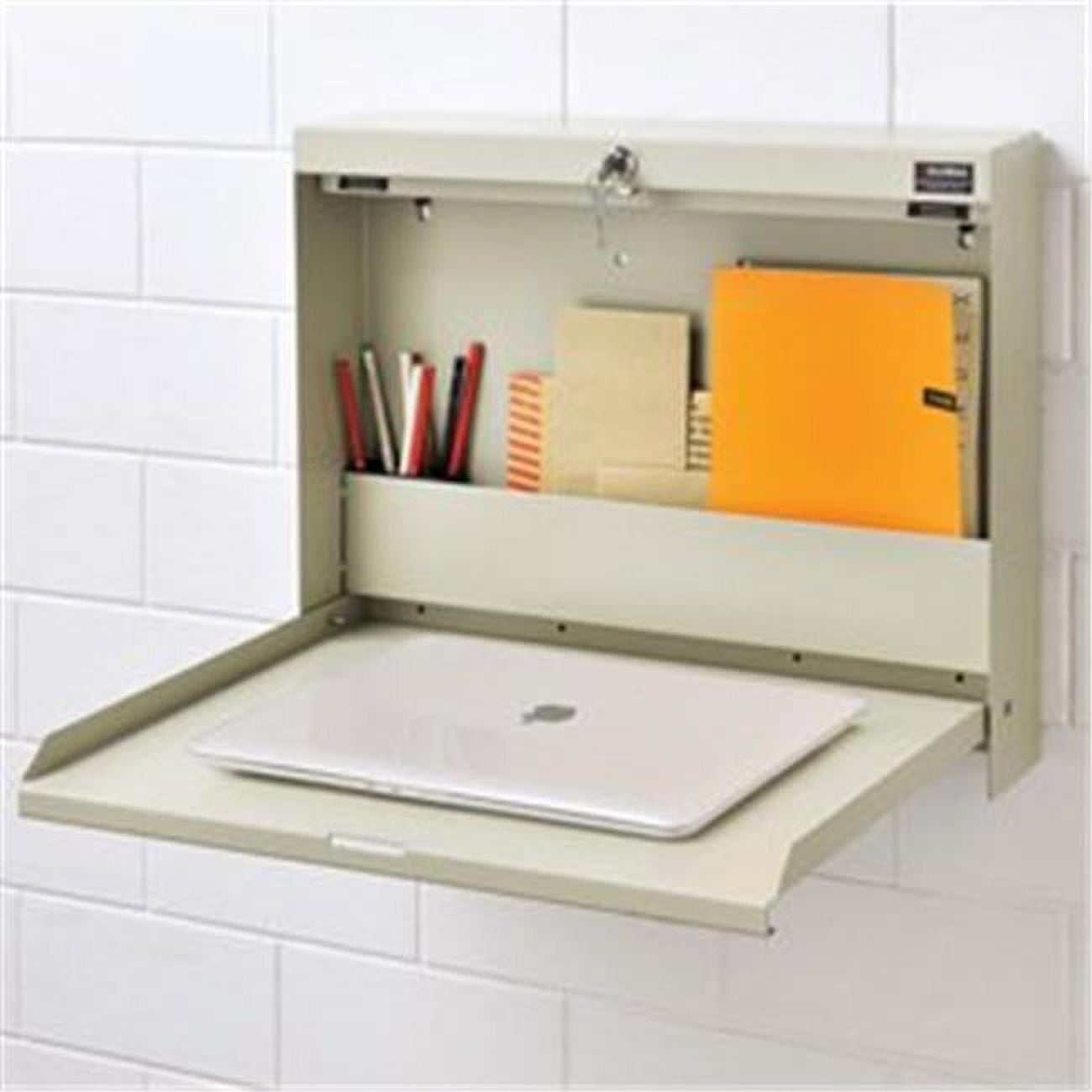 Global 249997 20 x 3.38 x 16.38 in. Folding Wall Mounted Locking Shop ...