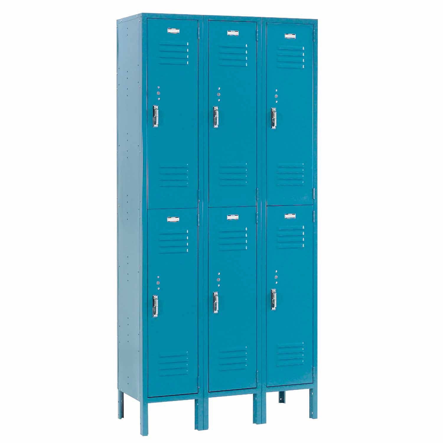 Double Tier Locker, 12x12x36, 6 Door, Unassembled, Blue - Walmart.com