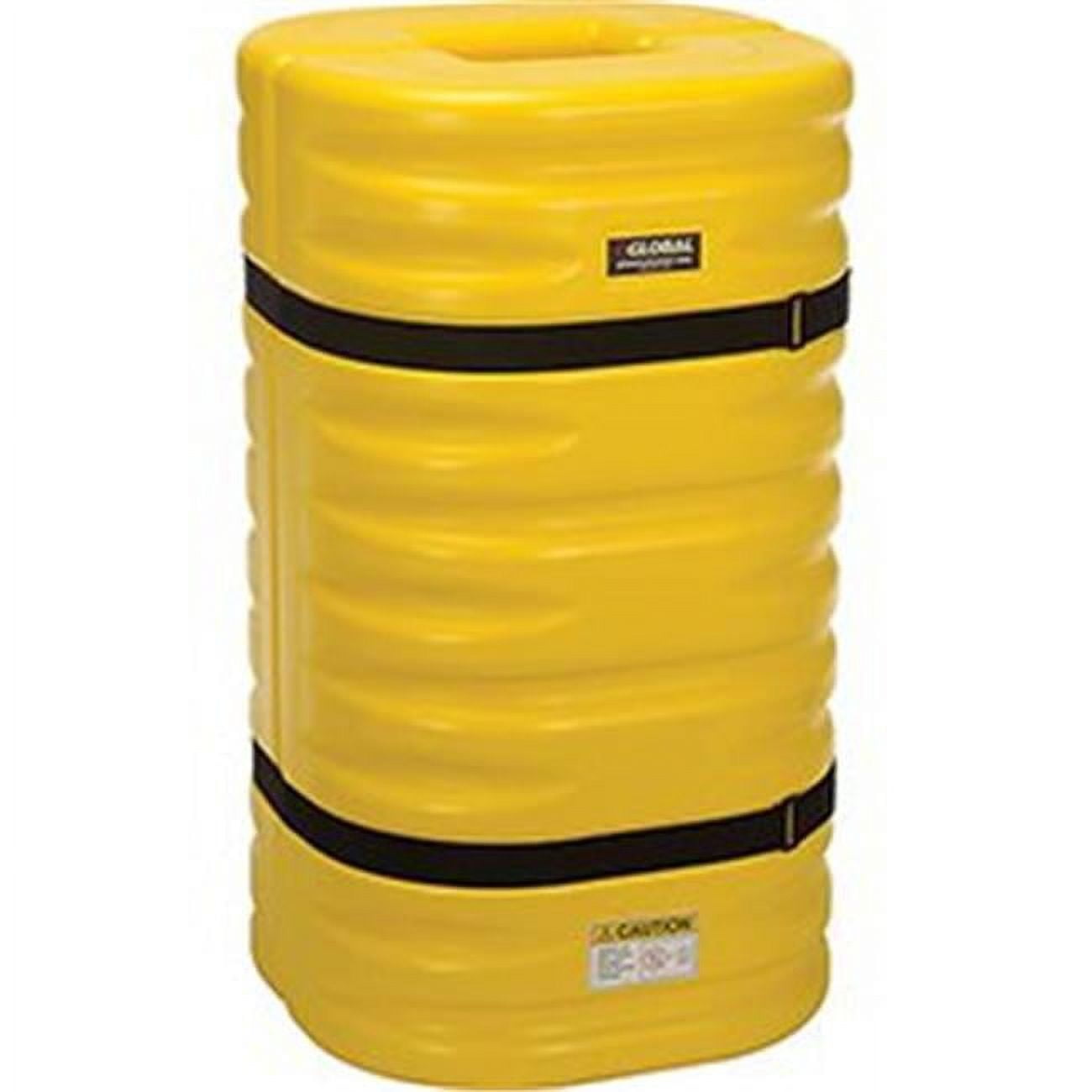 Global Heavy Duty 8 in. Yellow Column Protectors, High Density Plastic ...