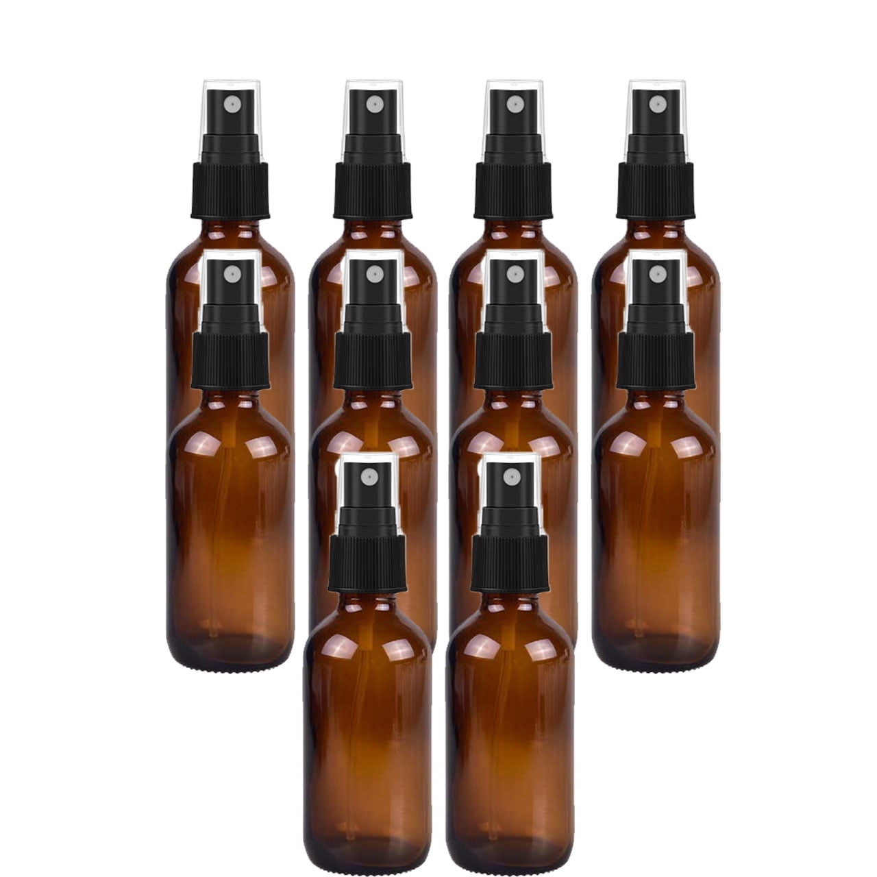 Global Amber 1oz Black Mist Sprayer Bottle (30ml) Pack of 10 - Glass ...