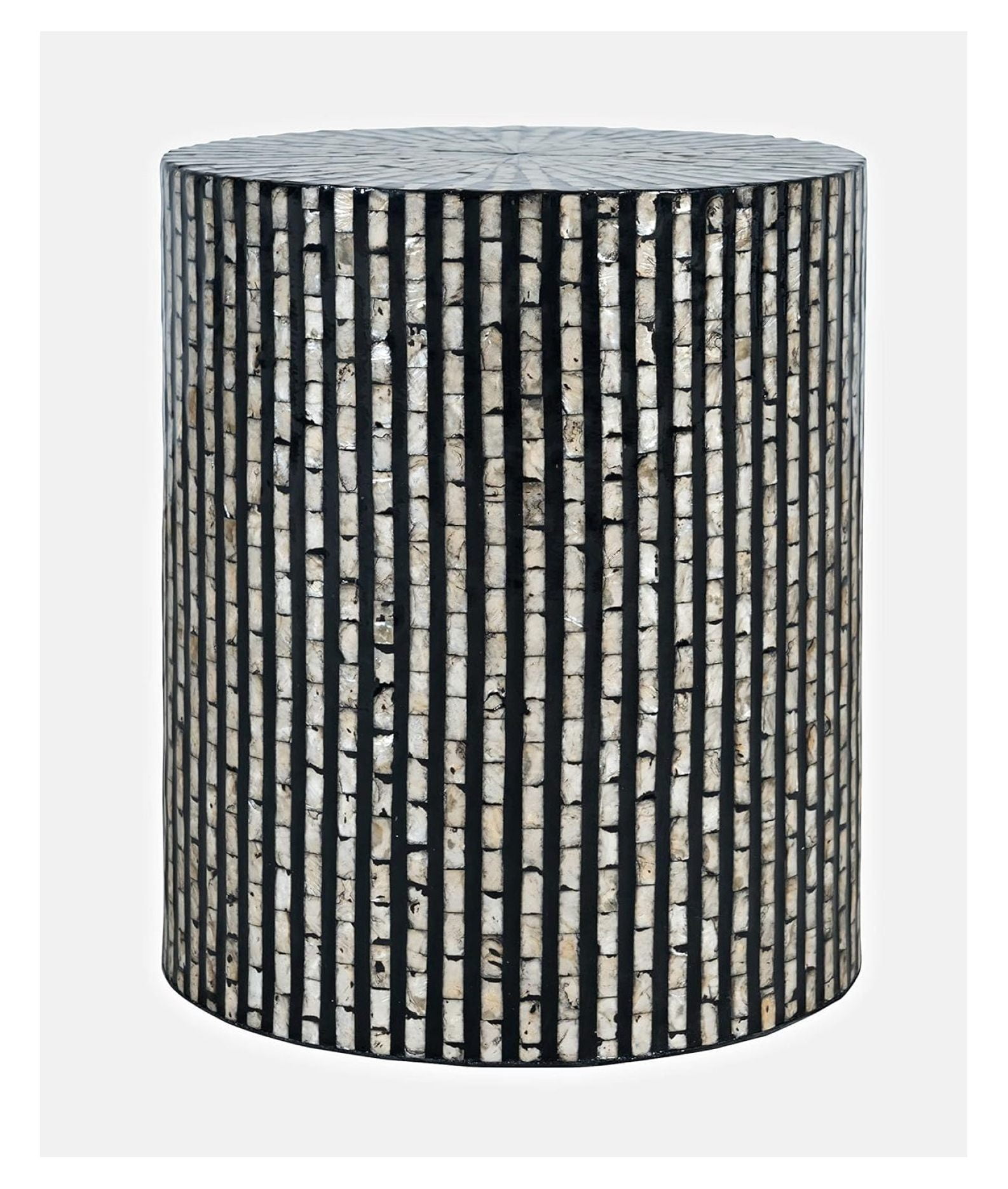 Global Archive Handcrafted Capiz Shell Terrazzo Modern Accent End Table ...