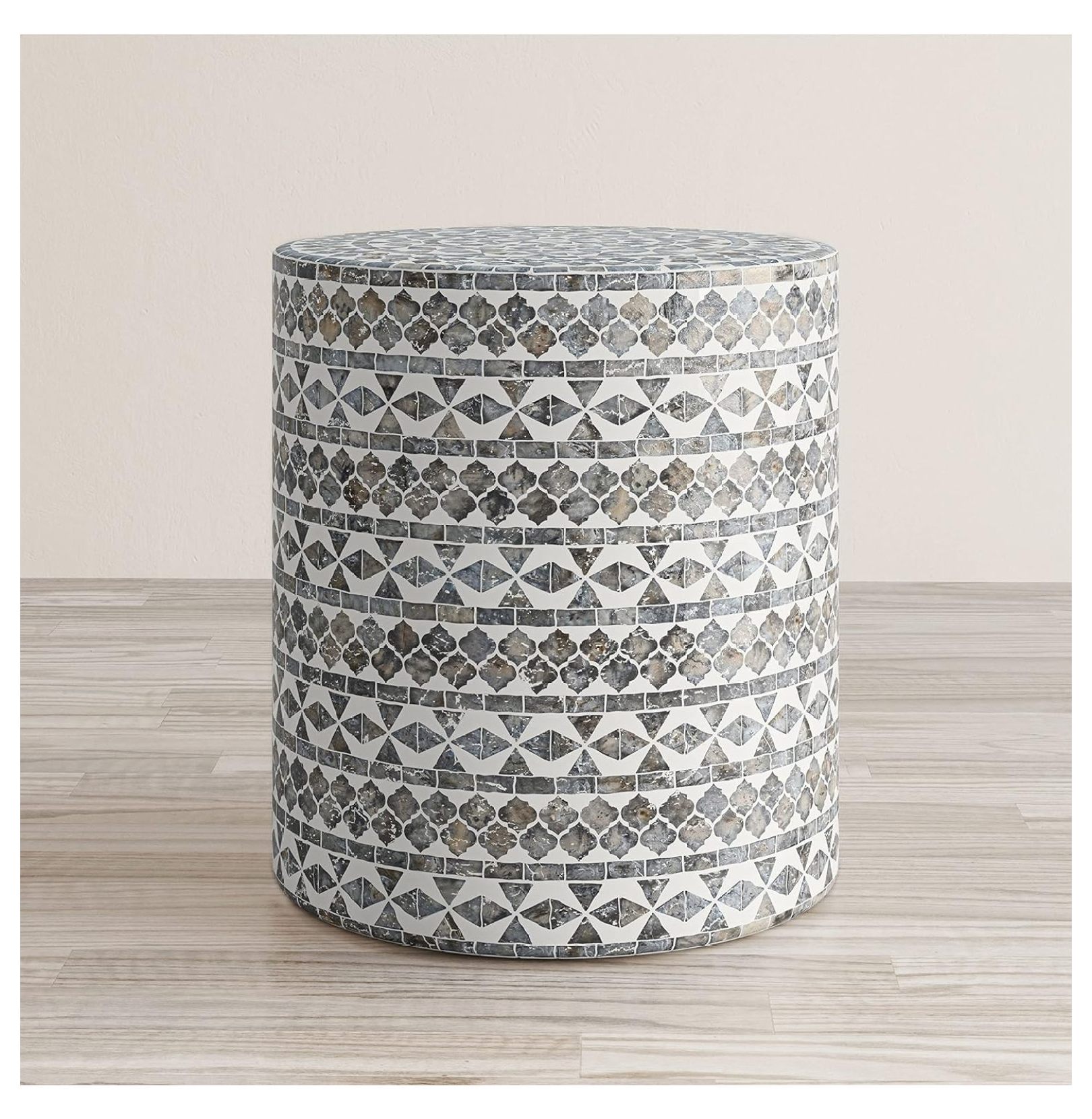 Global Archive Handcrafted Capiz Shell Terrazzo Modern Accent End Table ...