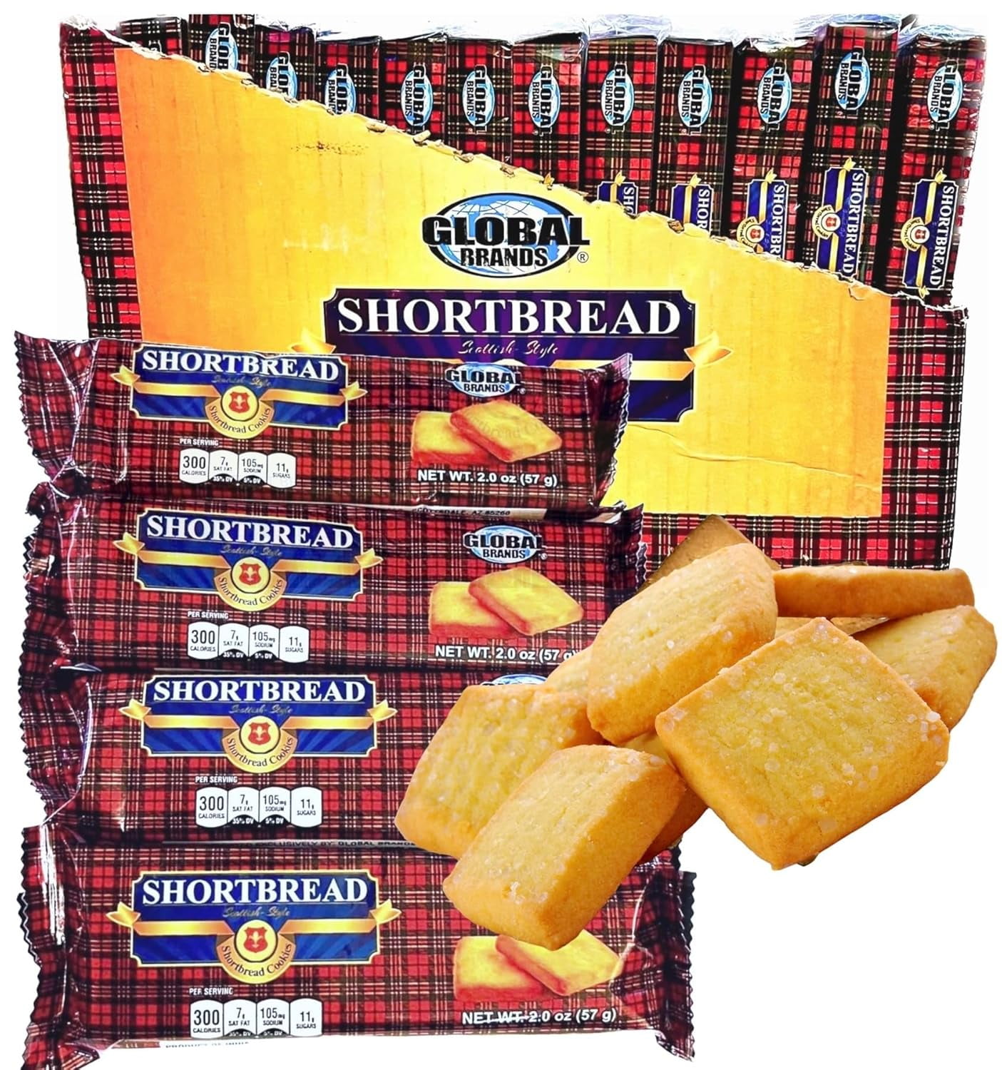 Global Brands, Shortbread Cookies, 12-4 pack trays, 48 sleeves ...