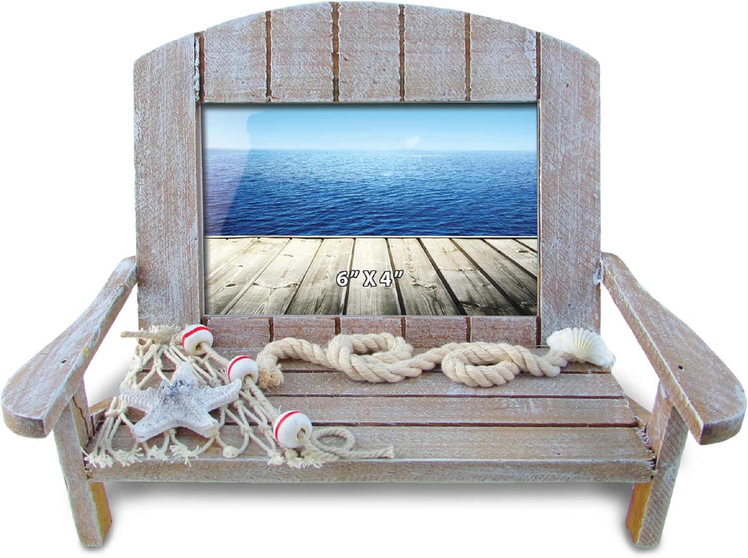 Global Brown Chair Beach Picture Frame - Decorative 4x6 Picture Frame ...