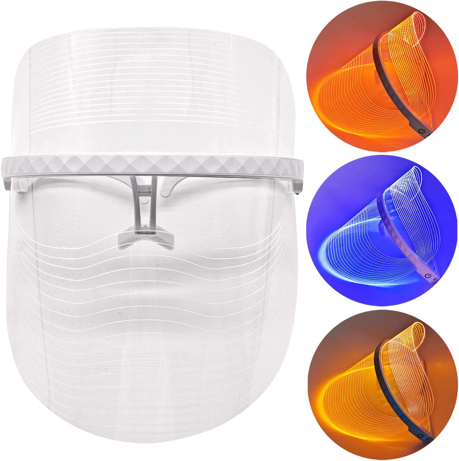 Global Care Market 1-Count LED Face Mask, Red Light Therapy Facial Mask ...