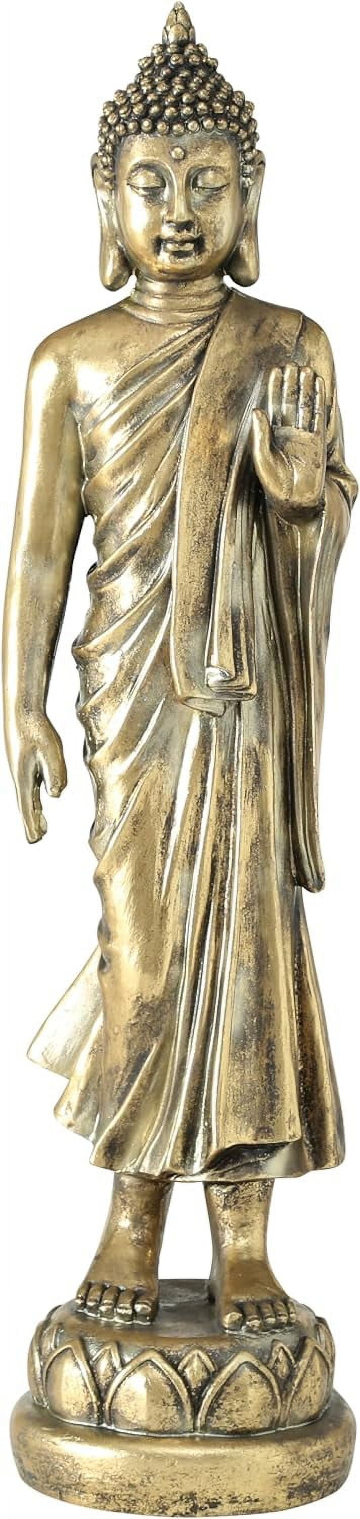 Global Chic Golden Buddha Garden Statue, Standing Abhaya Protection ...