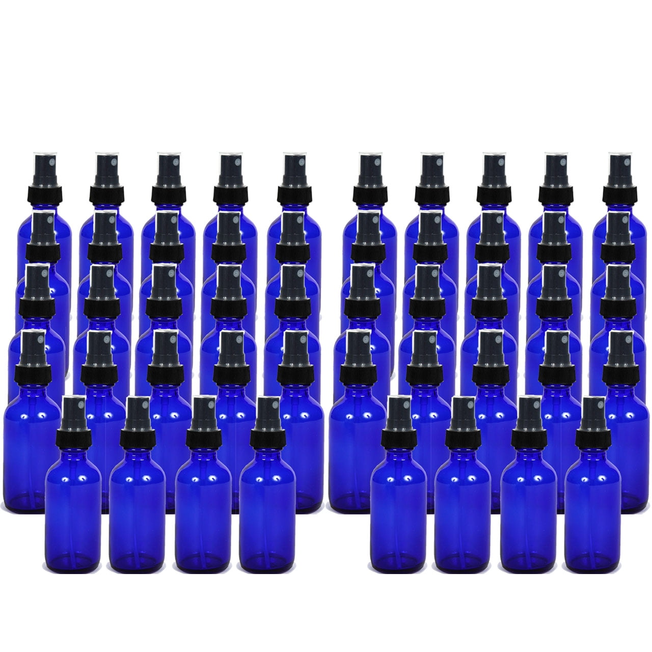 Global Cobalt Blue 2oz Black Mist Sprayer Bottle (60ml) Pack of 48 ...