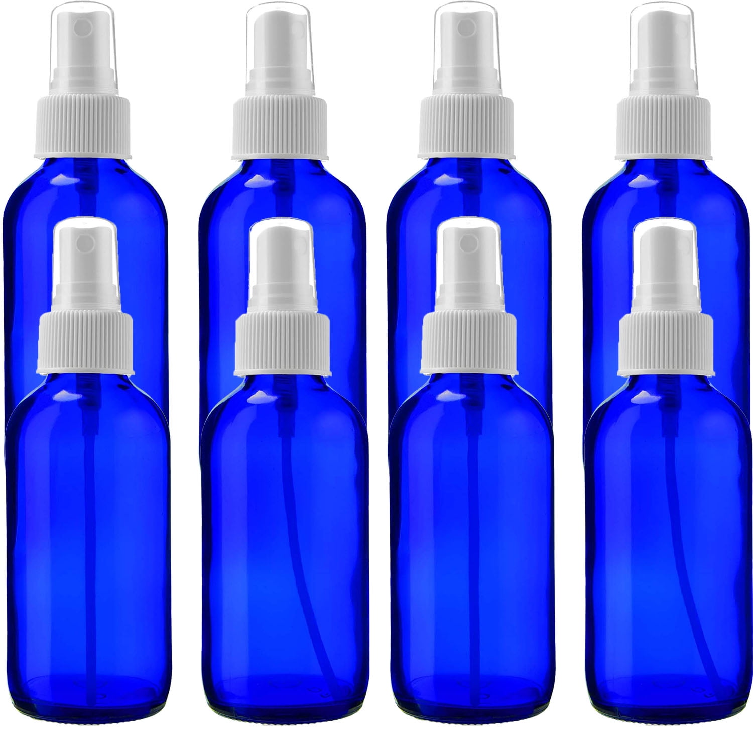 Global Cobalt Blue 4oz White Mist Sprayer Bottle (120ml) Pack of 8 ...