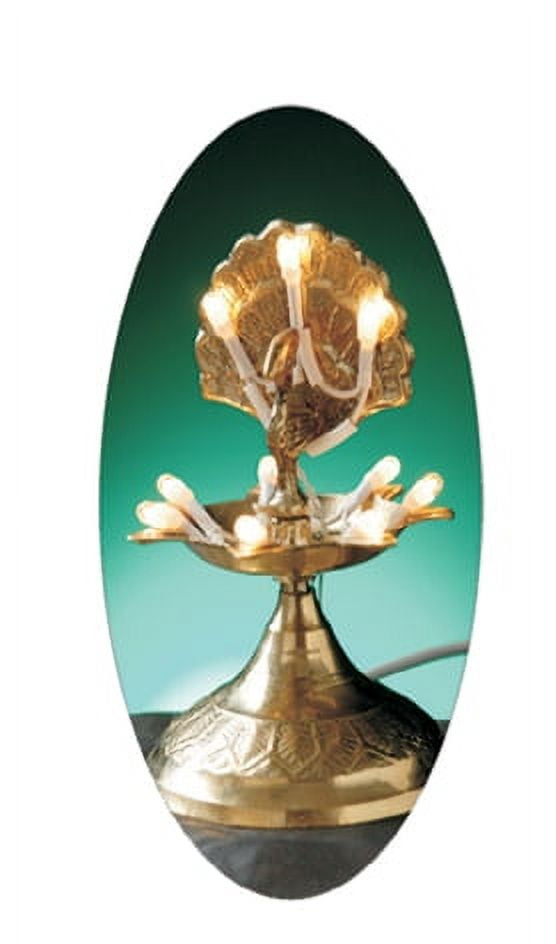 Global Desi Brass Diya Electric Lamp 4.25" Stand Decoration - Walmart.com