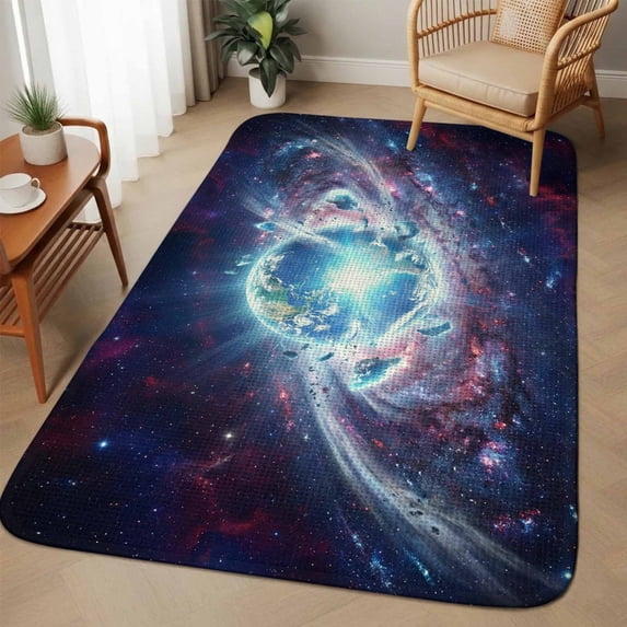 Global Explosion Washable Area Rugs for Living Room Bedroom, Large Non ...
