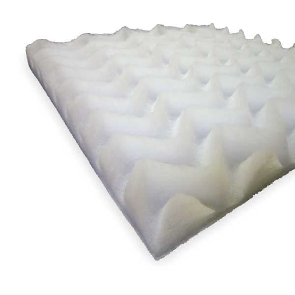 Paint Collector Filter Pad, 20 in x 20 in x 2 in, Polyester, White, 30 ...