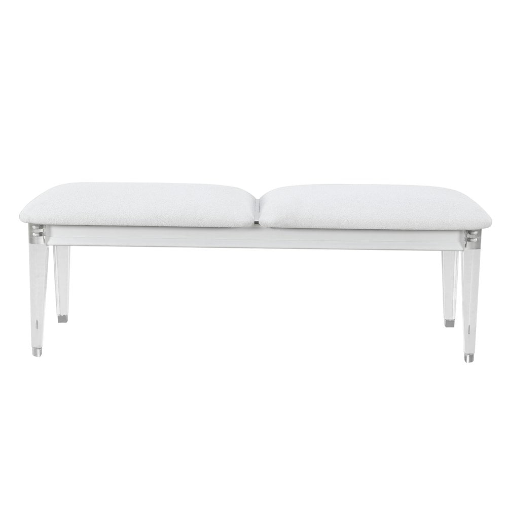 Global Furniture USA Apollo Contemporary Cushioned Bench Gray - Walmart.com