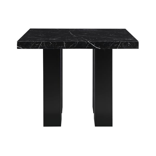 Global Furniture USA D04 5pc Black Faux Marble Counter Table with Black ...
