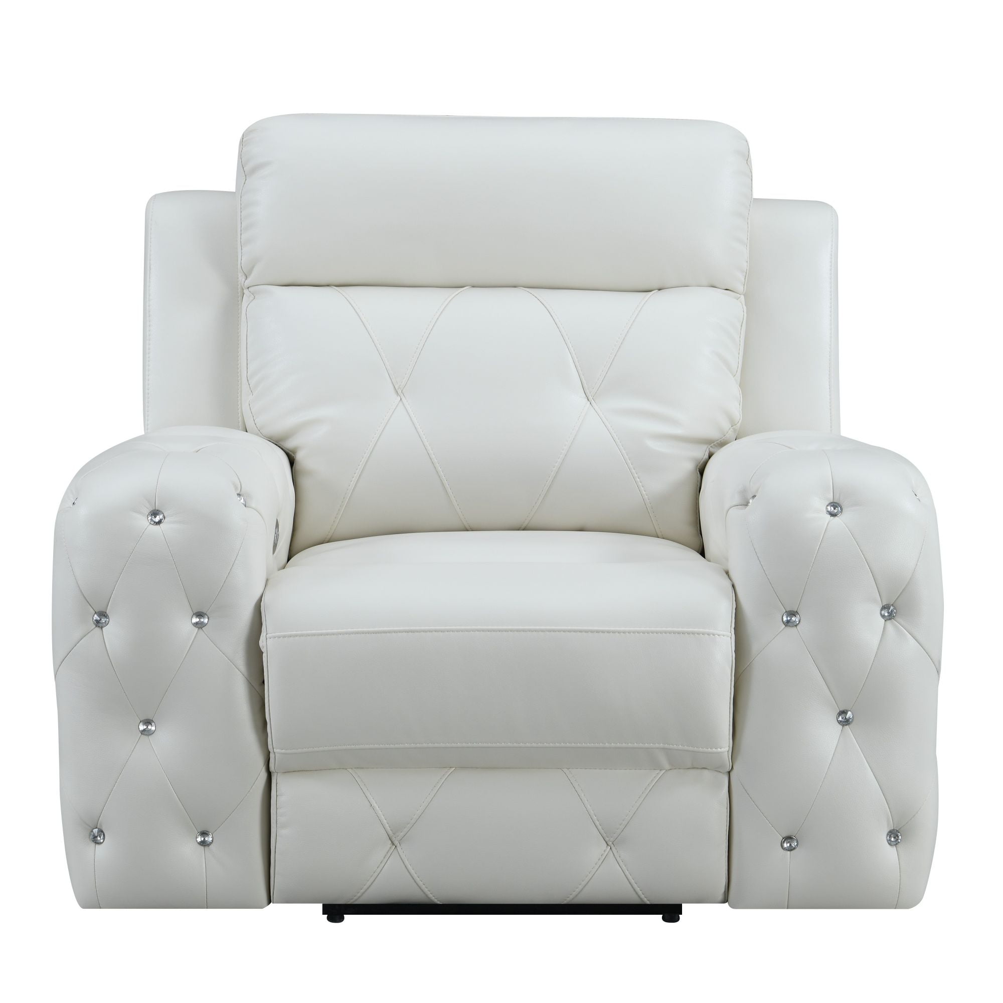 34" x 43" Blanche White Modern Style Power Recliner - Walmart.com