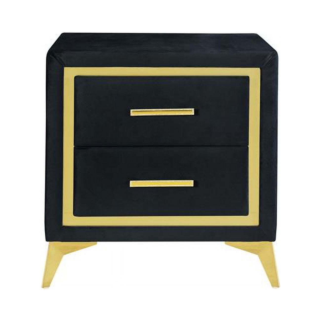 Global Furniture USA Kingdom Black and Gold Nightstand - Walmart.com