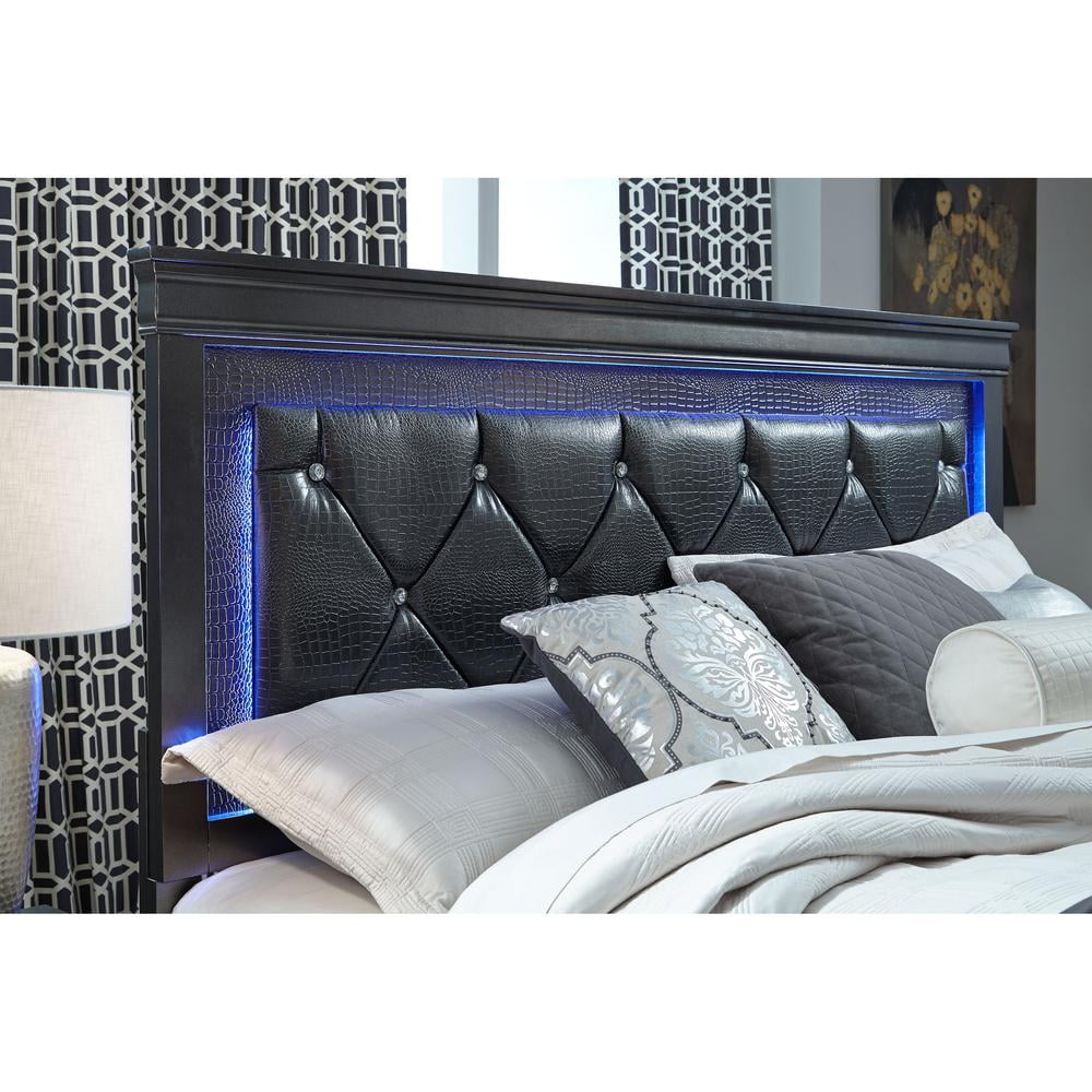 Global Furniture Traditional Glam Full Bed Group With Led Set - Walmart.com