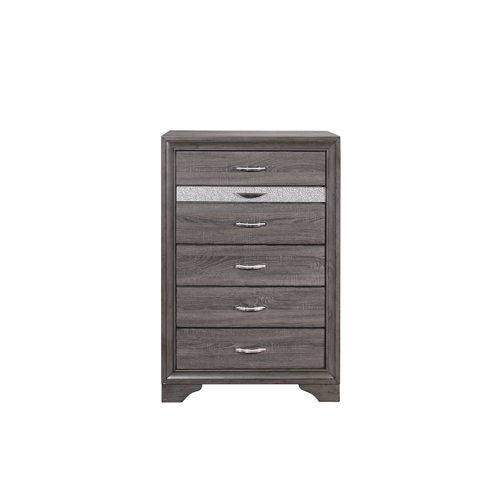 Global Furniture USA Seville Melamine Wood Gray 6-Drawer Chest ...