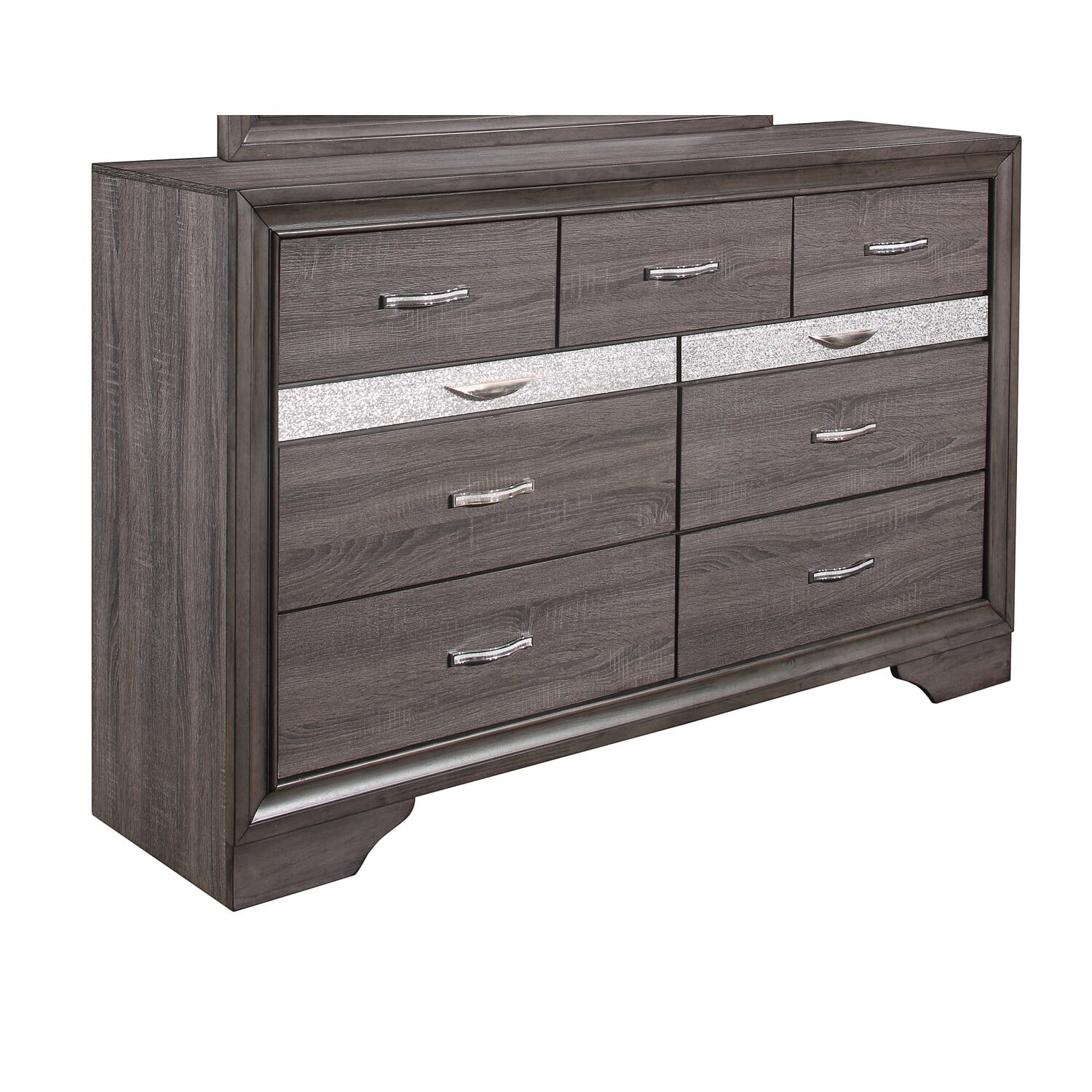 Global Furniture USA Seville Melamine Wood Gray 9-Drawer Dresser ...