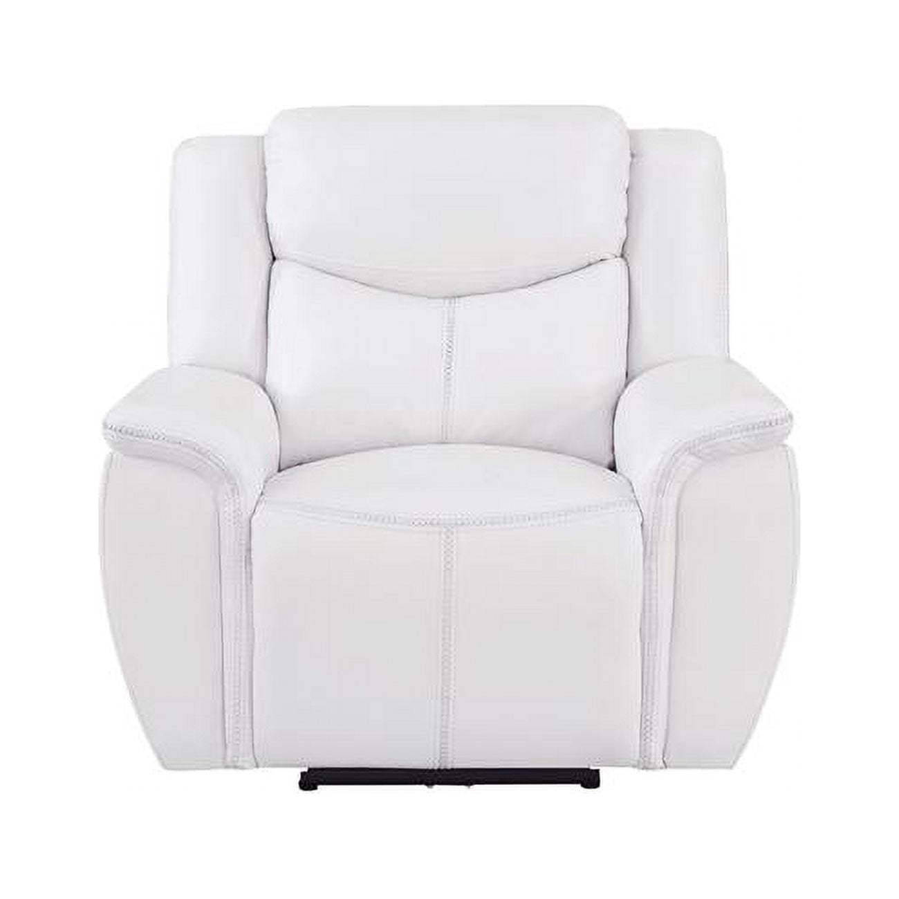 Global Furniture USA Blanche White Fabric Power Recliner with ...