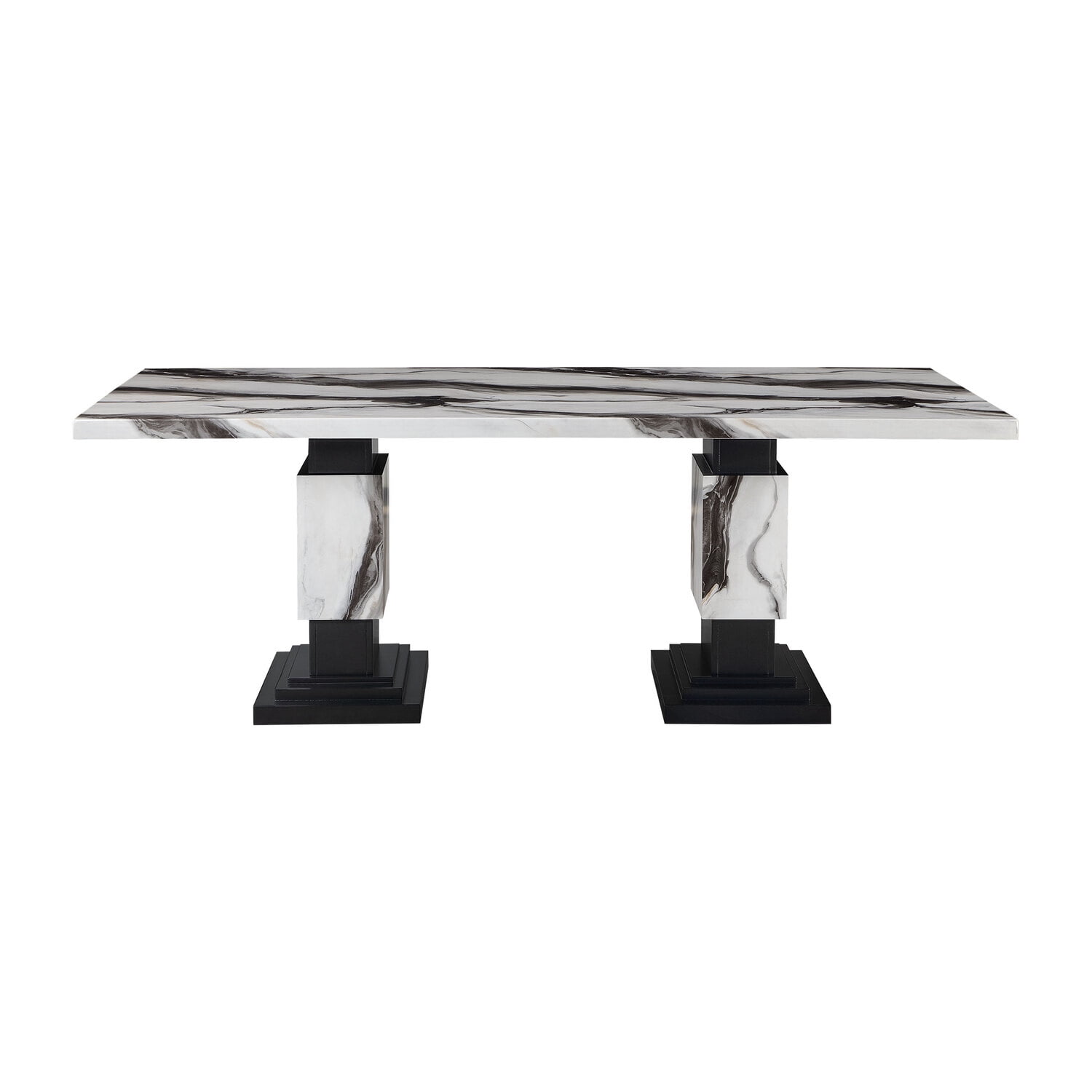 Global Furniture USA White/Black D12 Dining Table - Walmart.com