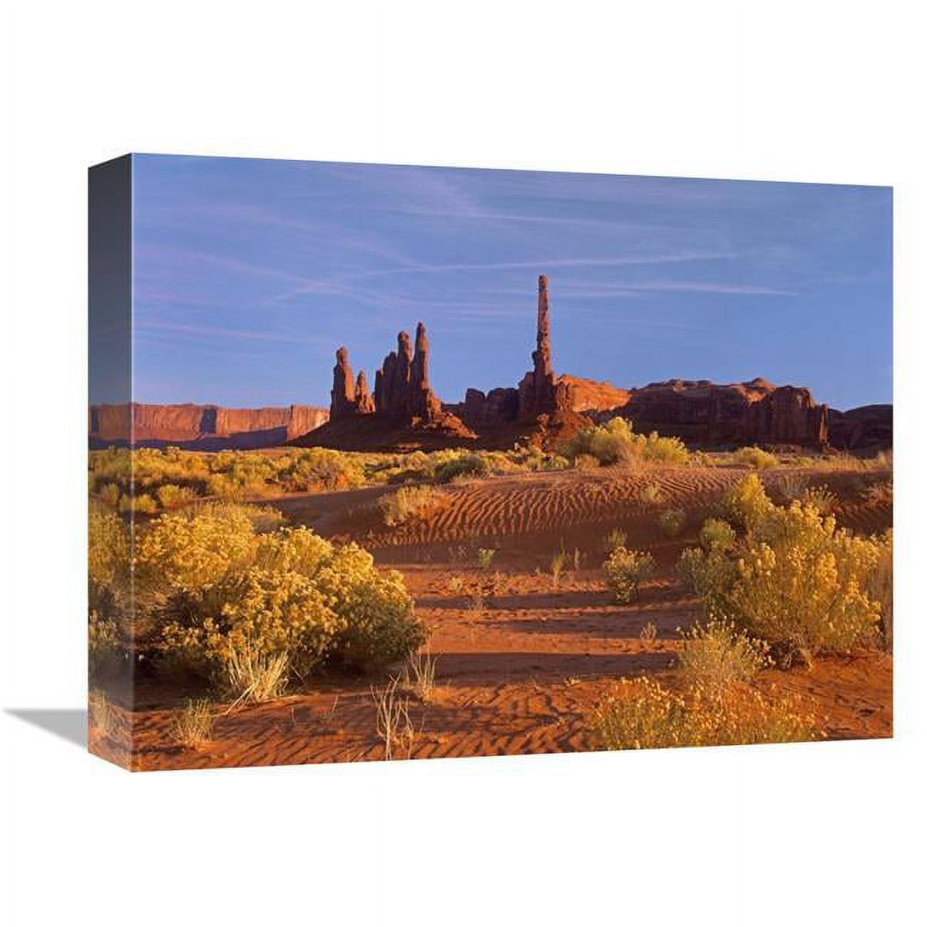 Global Gallery 12 x 16 in. Totem Pole & Yei Bi Chei with Sand Dunes ...