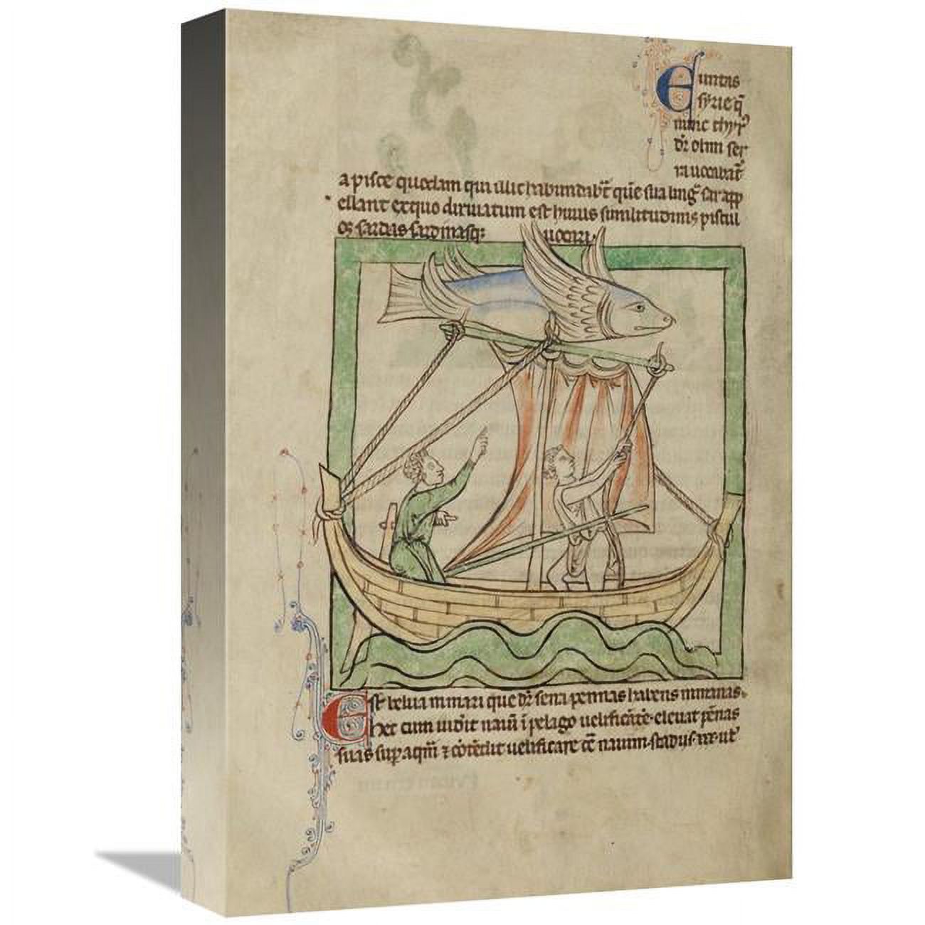 Global Gallery 12 x 18 in. A Flying Fish Art Print - English 13th ...