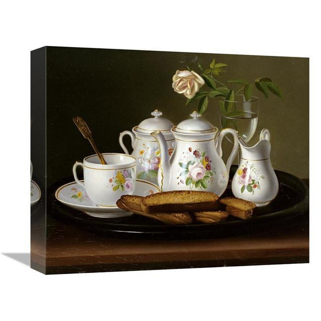 Global Gallery Still Life of Porcelain & Biscuits Art Print - George ...