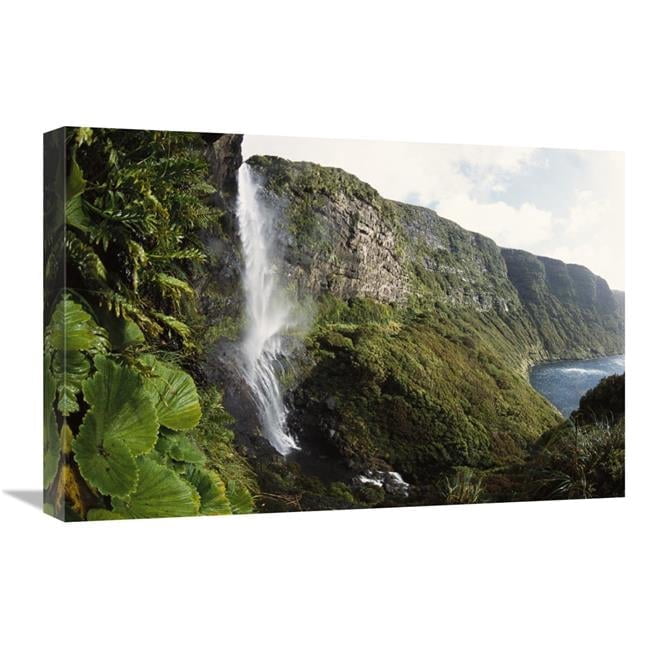 Global Gallery 16 x 24 in. Waterfall Dropping Into Fata Forest ...