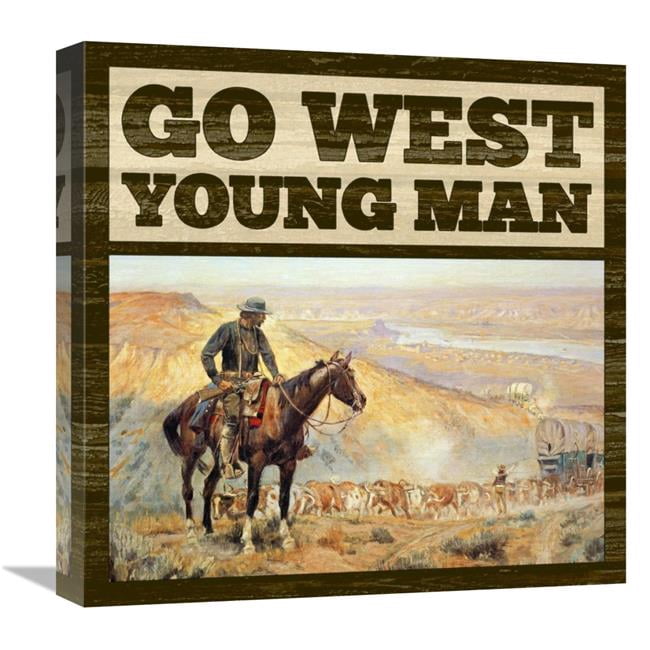 Global Gallery 18 x 18 in. Western - Go West Young Man Art Print - BG ...
