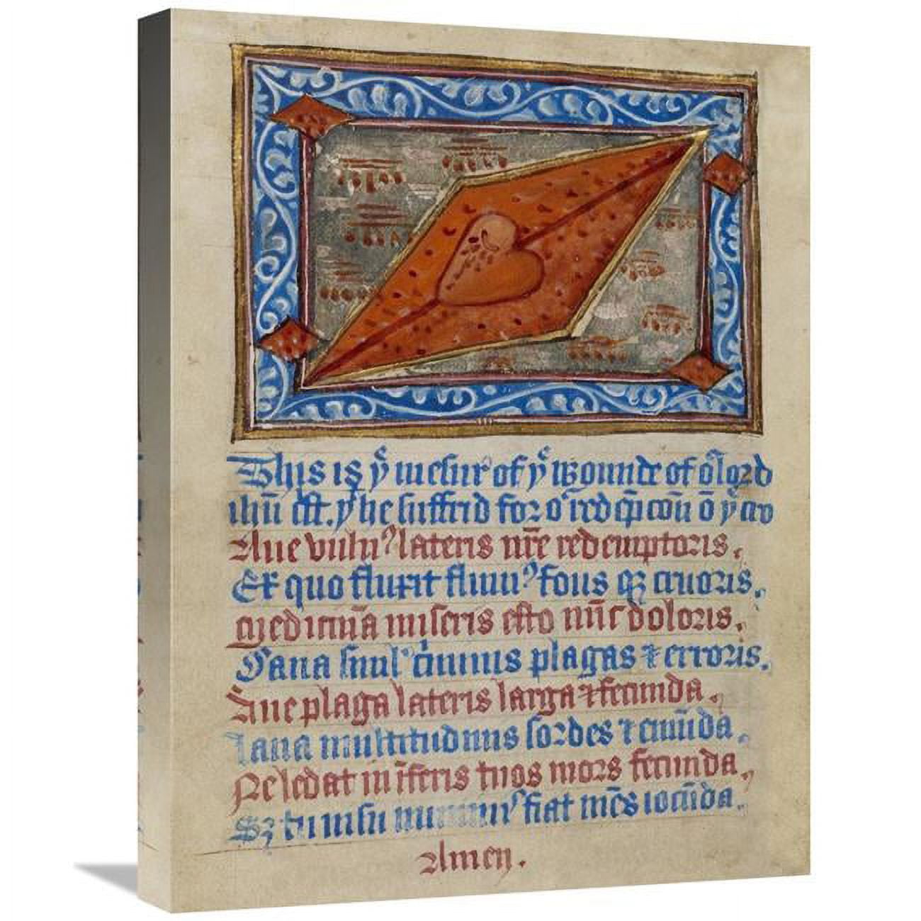 Global Gallery 18 x 24 in. Christs Side Wound Art Print - Unknown 12th ...