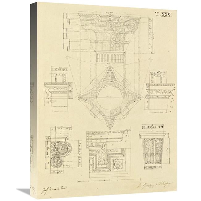 Global Gallery 18 x 24 in. Plate 30 for Elements of Civil Architecture ...