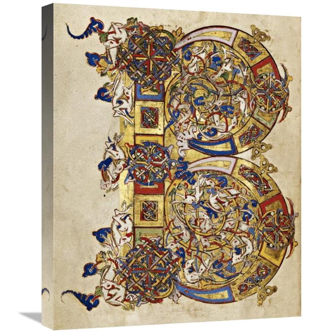 Global Gallery 20 x 24 in. Inhabited Initial B Art Print - Italian 12th ...
