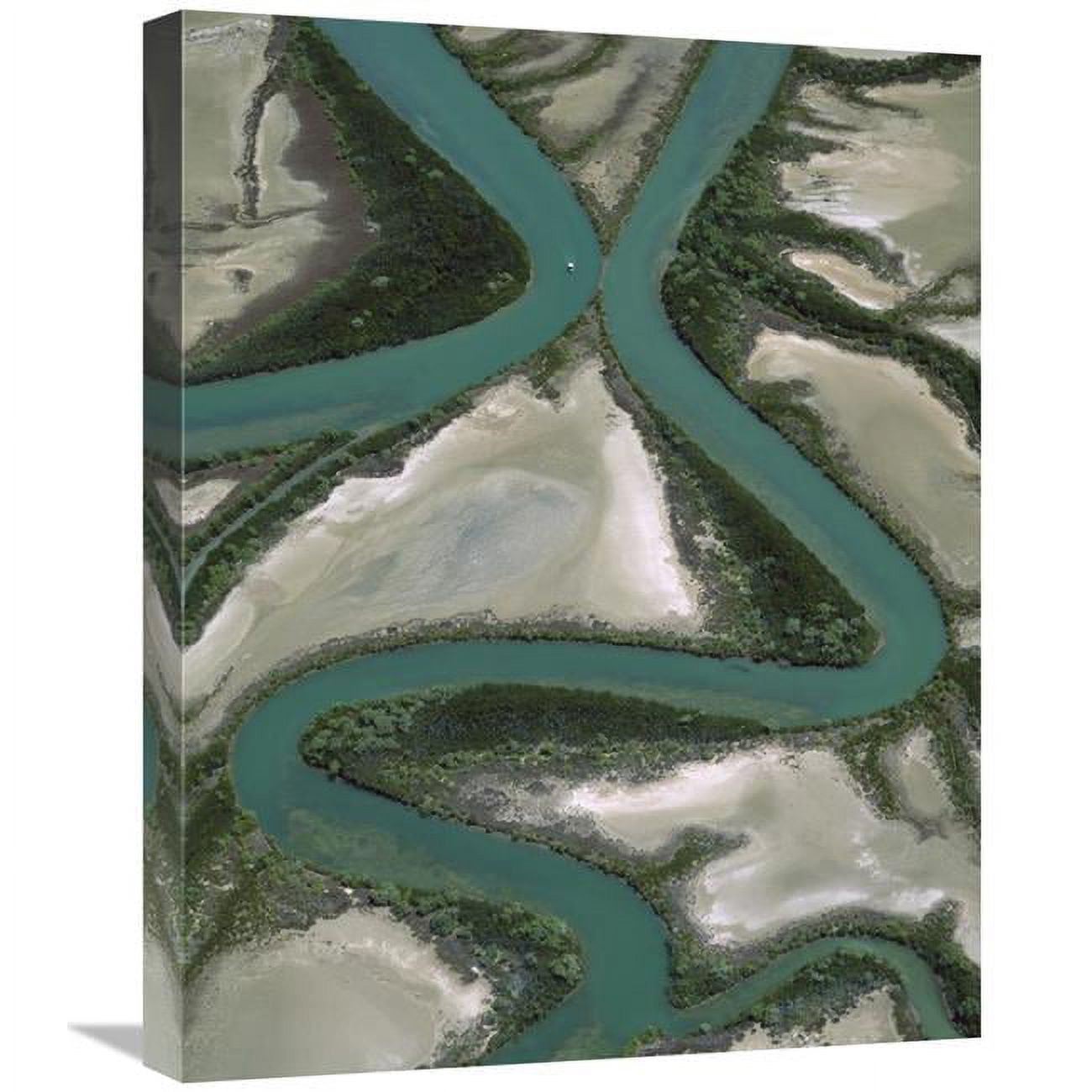 Global Gallery 20 x 24 in. Meandering Rivers - Gulf of Carpentaria ...