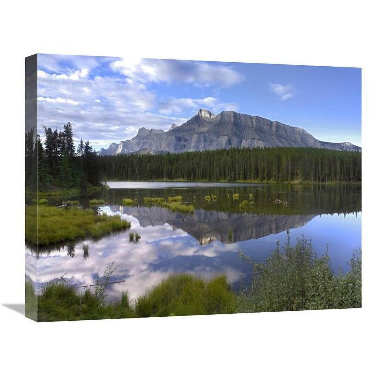 Global Gallery 20 x 24 in. Mount Rundle & Boreal Forest Reflected in ...