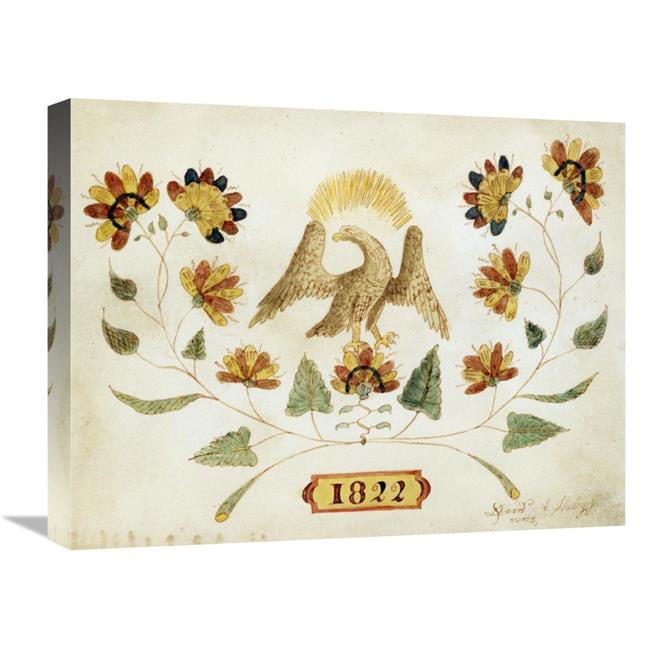 Global Gallery 22 in. A Watercolor & Ink Drawing of a Spread Eagle Art ...