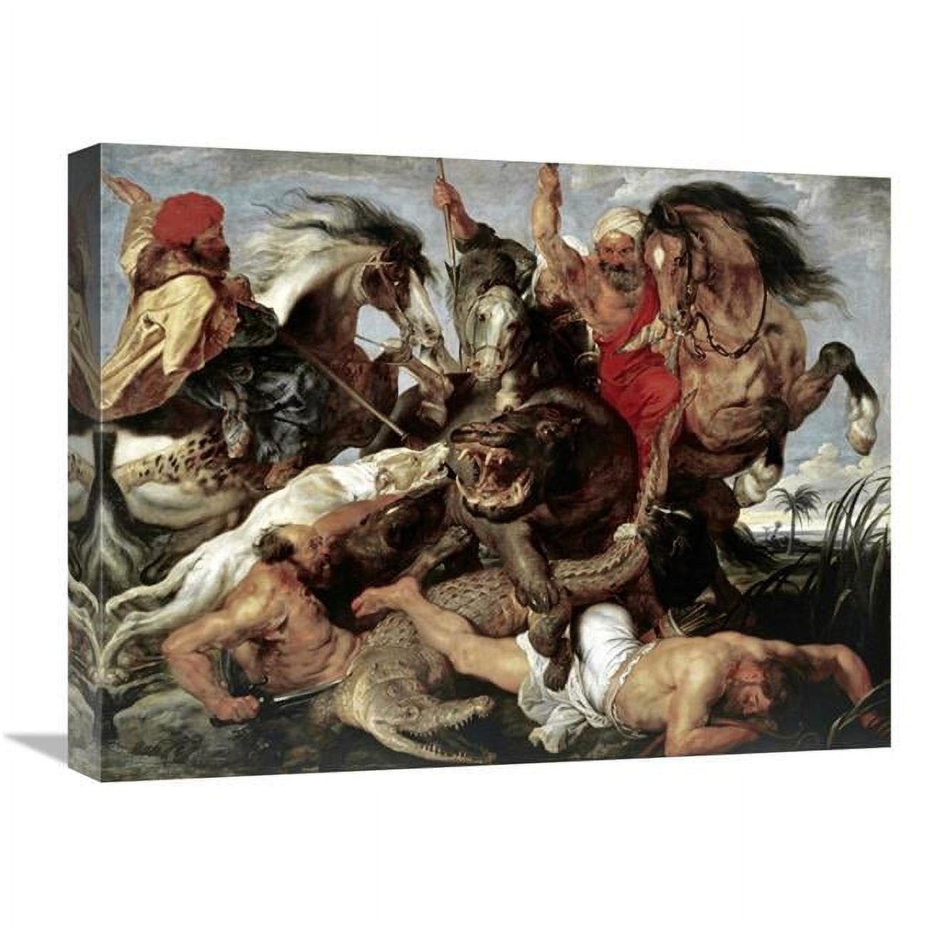Global Gallery 22 in. Hippo Hunt Art Print - Peter Paul Rubens - Walmart.com