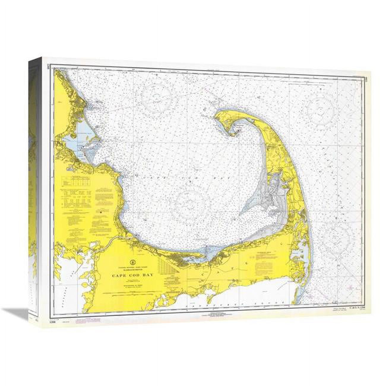 Global Gallery 22 in. Nautical Chart - Cape Cod Bay CA. 1970 Art Print ...