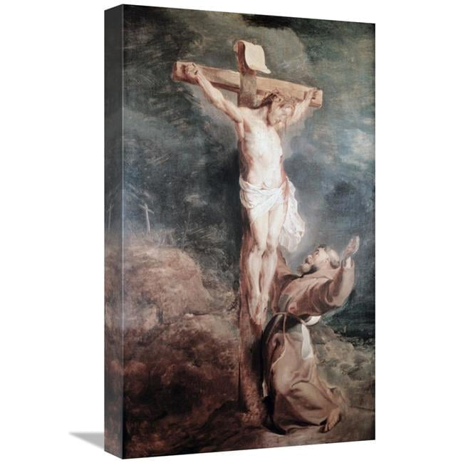 Global Gallery 22 in. Saint Francis Before the Crucified Christ Art Print - Peter Paul Rubens ...