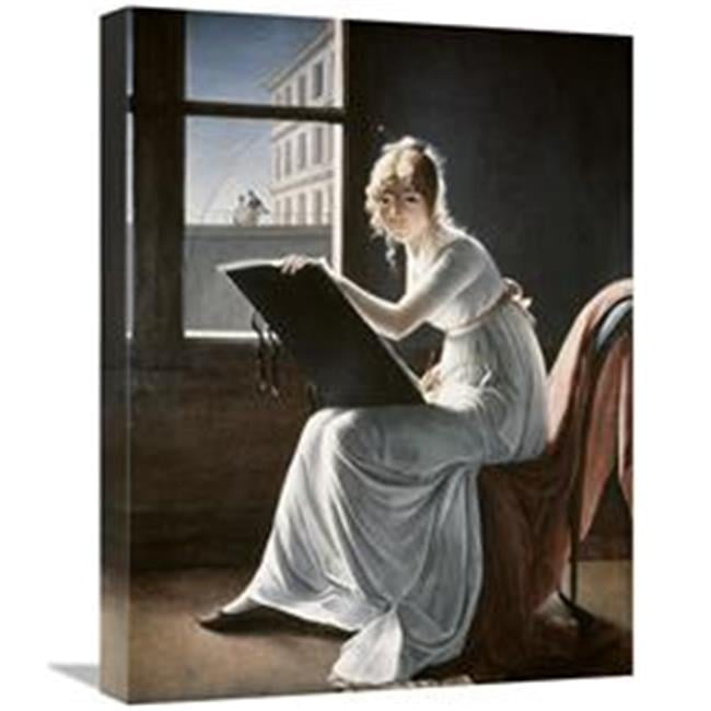 Global Gallery 22 in. Young Woman Drawing 1801 Art Print - Marie Denise ...