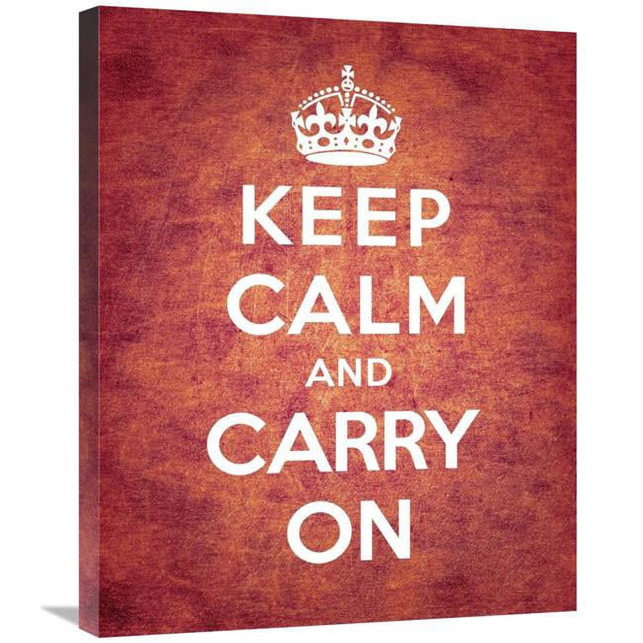 Global Gallery 22 x 28 in. Keep Calm & Carry on - Vintage Red Art Print ...