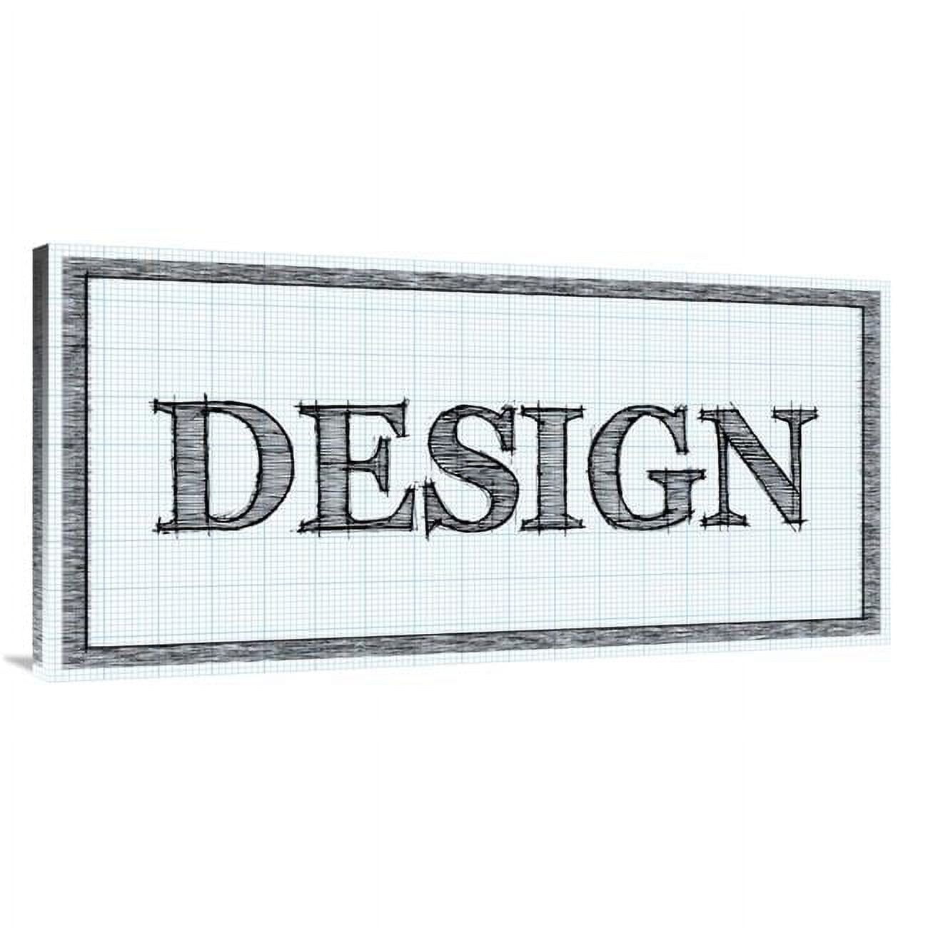 Global Gallery GCS-453837-2448-142 24 x 48 in. Sketched Words - Design ...