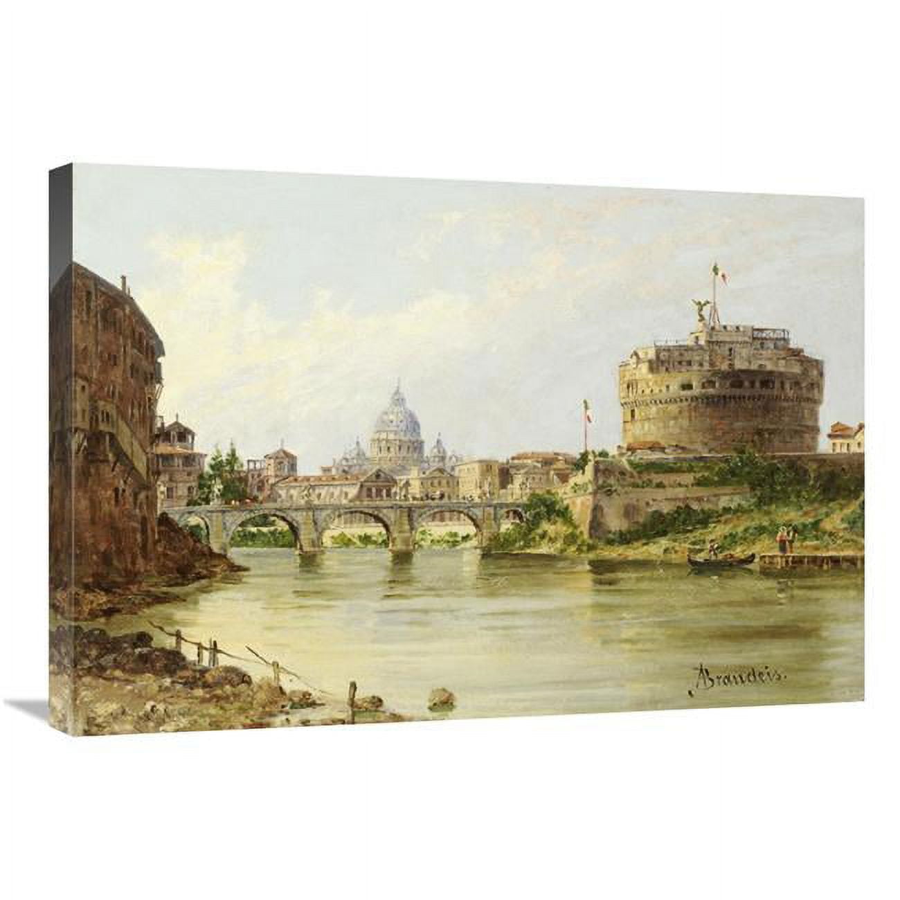 Global Gallery The Tiber with the Castel SantAngelo & St.Peters - Rome ...